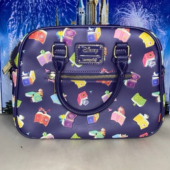 Loungefly | Bags | Disney Loungefly Princess Pets Sidekicks Books Aop ...